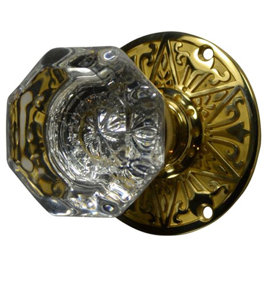 Eastlake Crystal Octagon Door Knob in Several Finishes – LookInTheAttic
