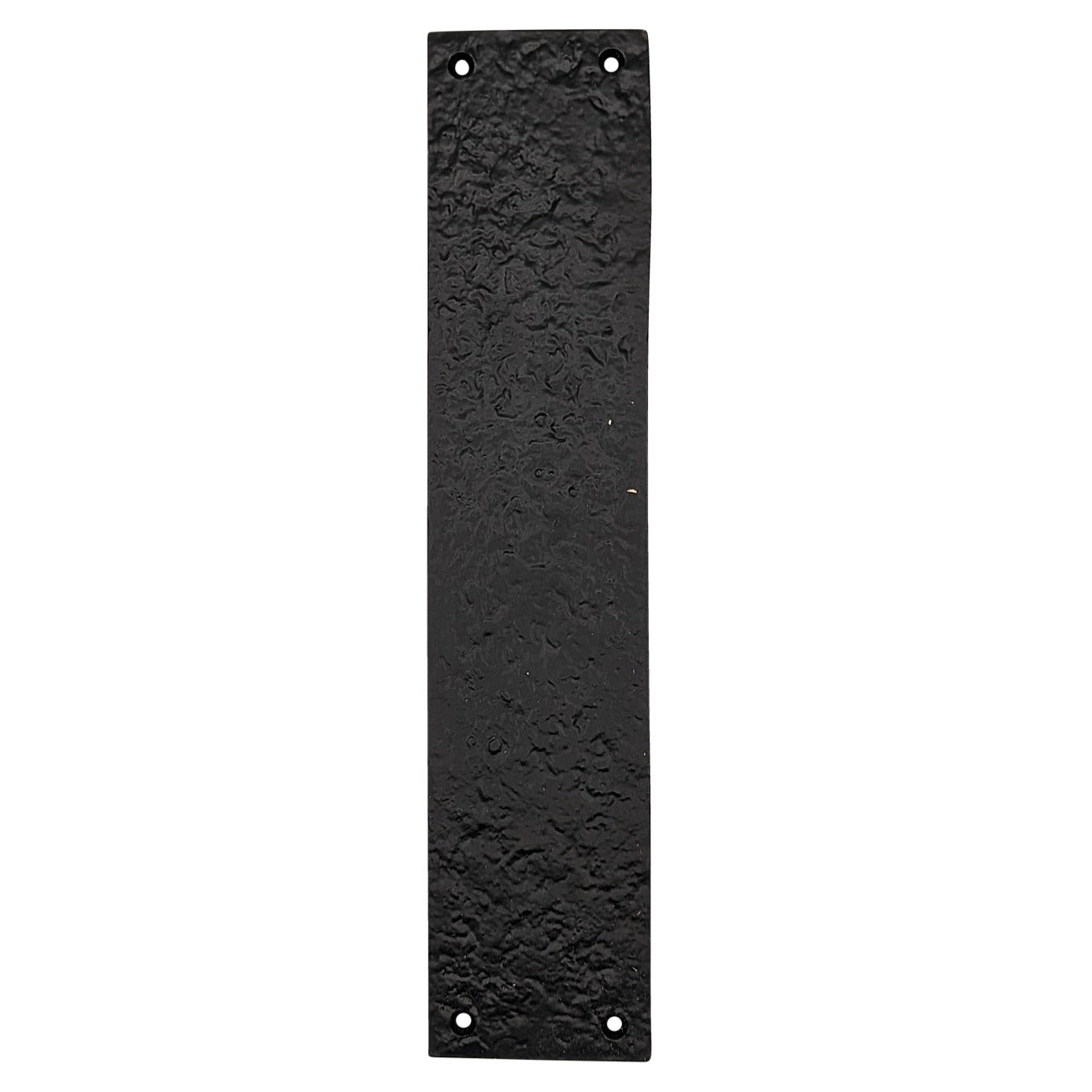 12 Inch Solid Rough Iron Push Plate in a Black Iron Finish – LookInTheAttic